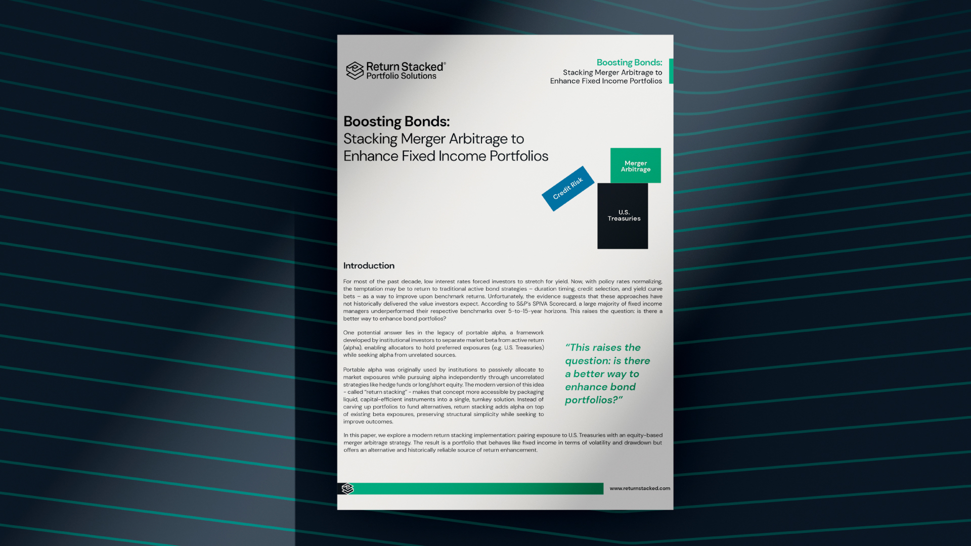 Boosting Bonds: Stacking Merger Arbitrage to Enhance Fixed Income ...